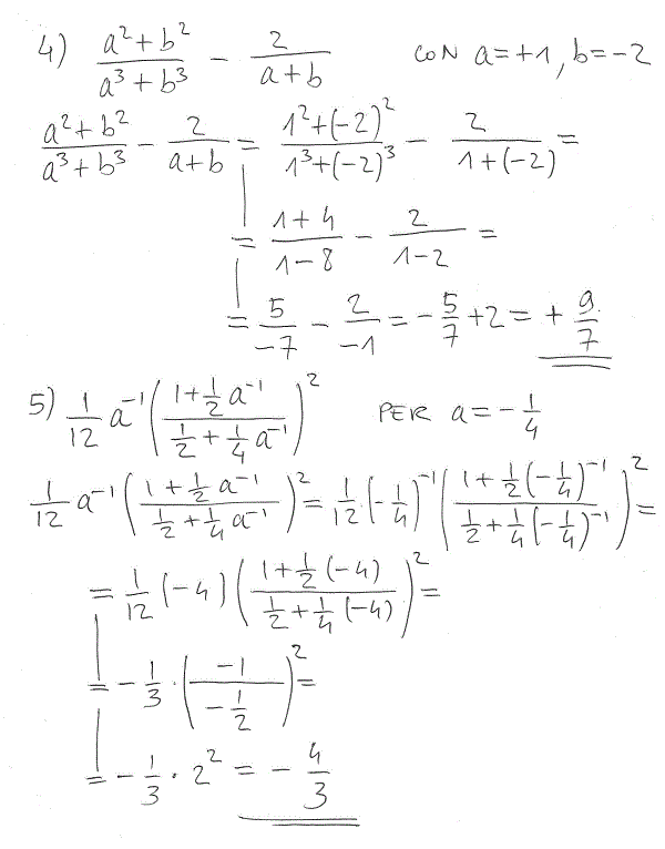 Espressioni letterali - Calcolo del valore numerico - MatePratica